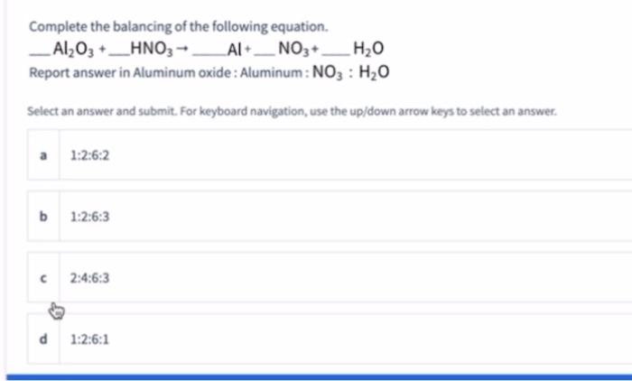 Solved Complete the balancing of the following equation. | Chegg.com