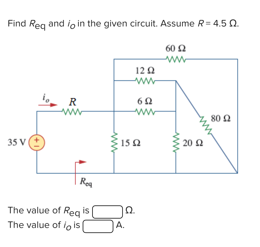 Solved Find Req ﻿and iO ﻿in the given circuit. Assume | Chegg.com