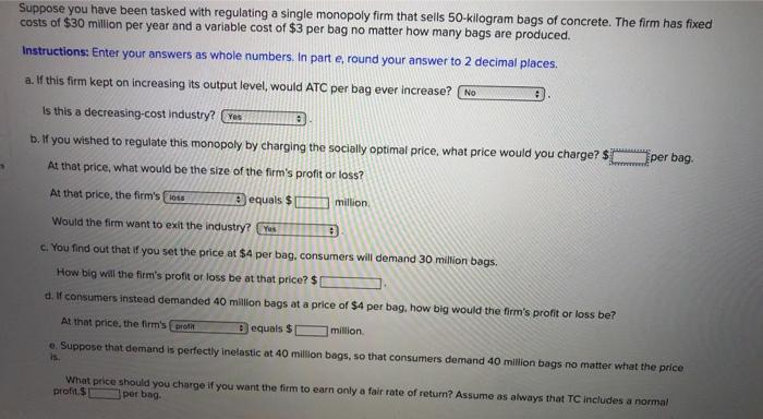 Solved Suppose you have been tasked with regulating a single | Chegg.com