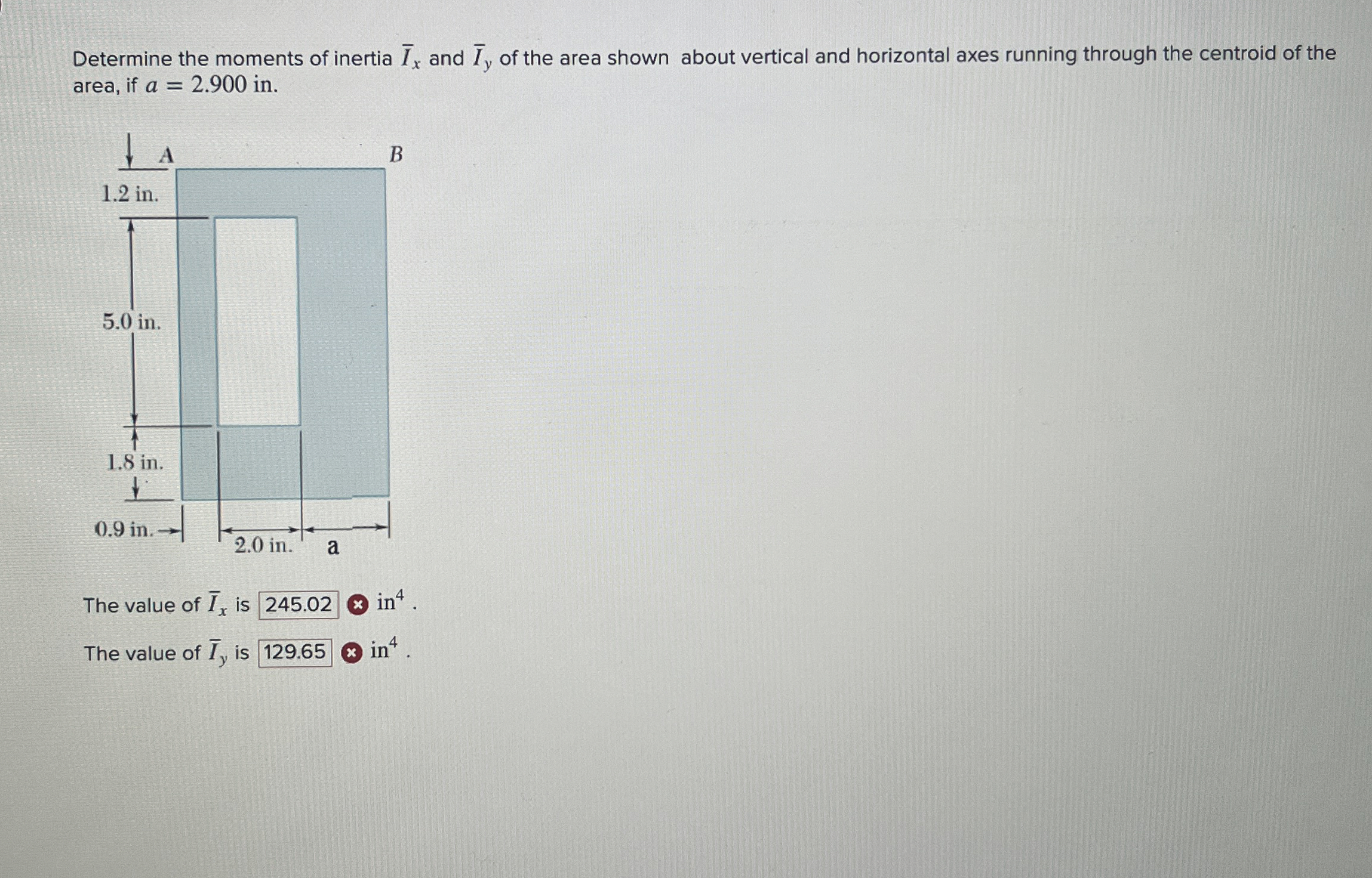 Solved Determine the moments of inertia ?bar (I)x ﻿and | Chegg.com