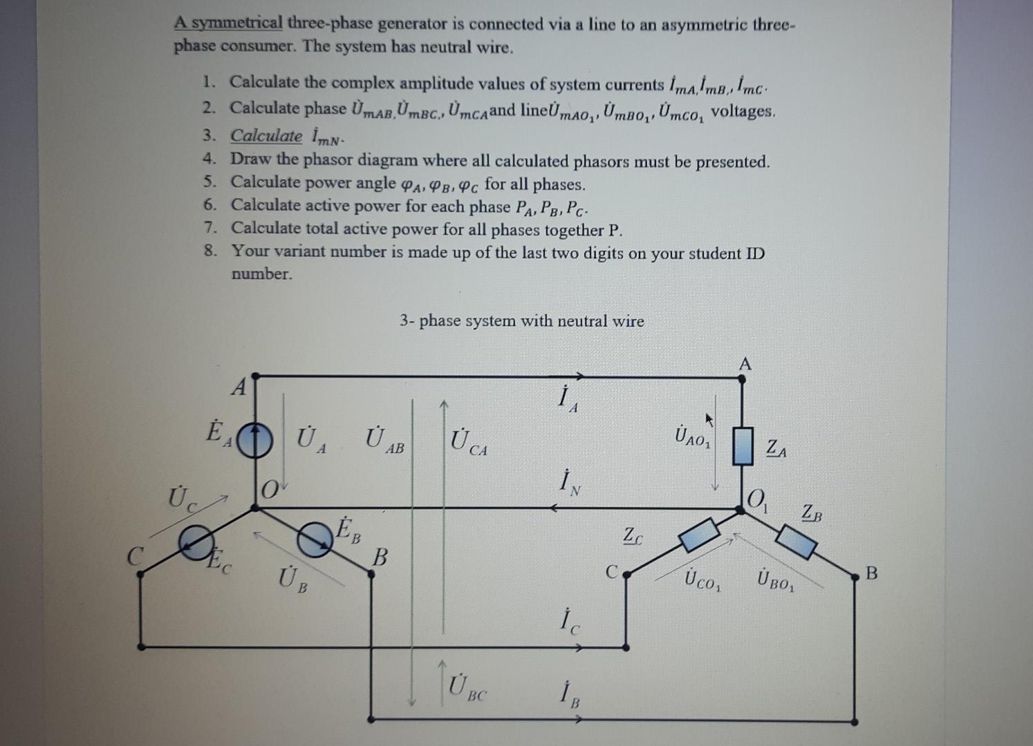 Solved A symmetrical three-phase generator is connected via | Chegg.com