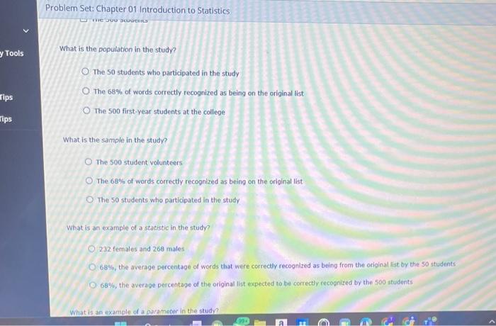Solved 2. Identifying populations, samples, statistics, | Chegg.com