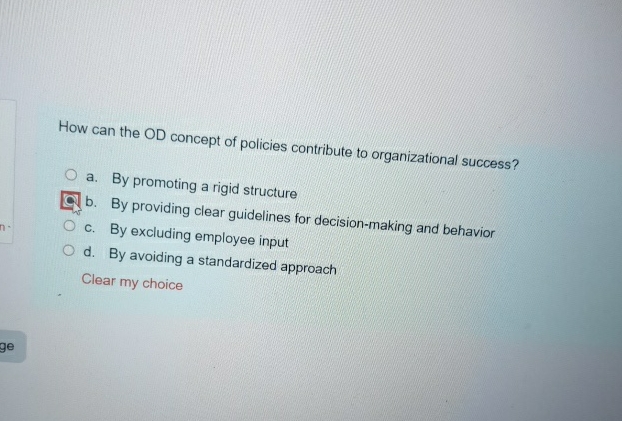 Solved How can the OD concept of policies contribute to | Chegg.com