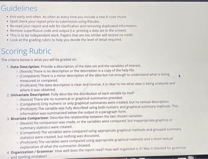 Solved STEP 1: To complete this exploratory data analysis | Chegg.com