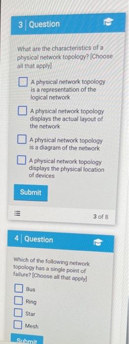 Solved What are the characteristics of a physical network | Chegg.com Solved What are the characteristics of a physical network | Chegg.com
