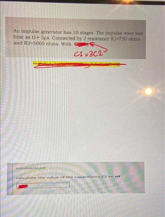 Solved An impulse generator has 10 stages. The impulse wave | Chegg.com