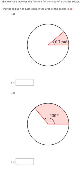 Solved This exercise involves the formula for the area of a | Chegg.com
