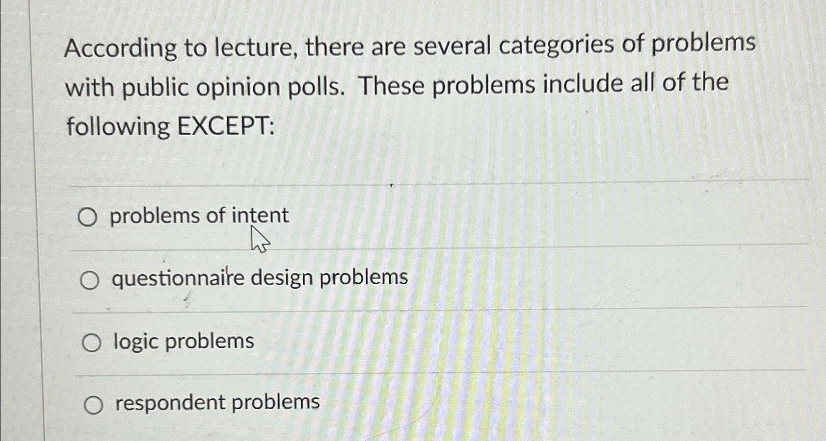 Solved According to lecture, there are several categories of | Chegg.com