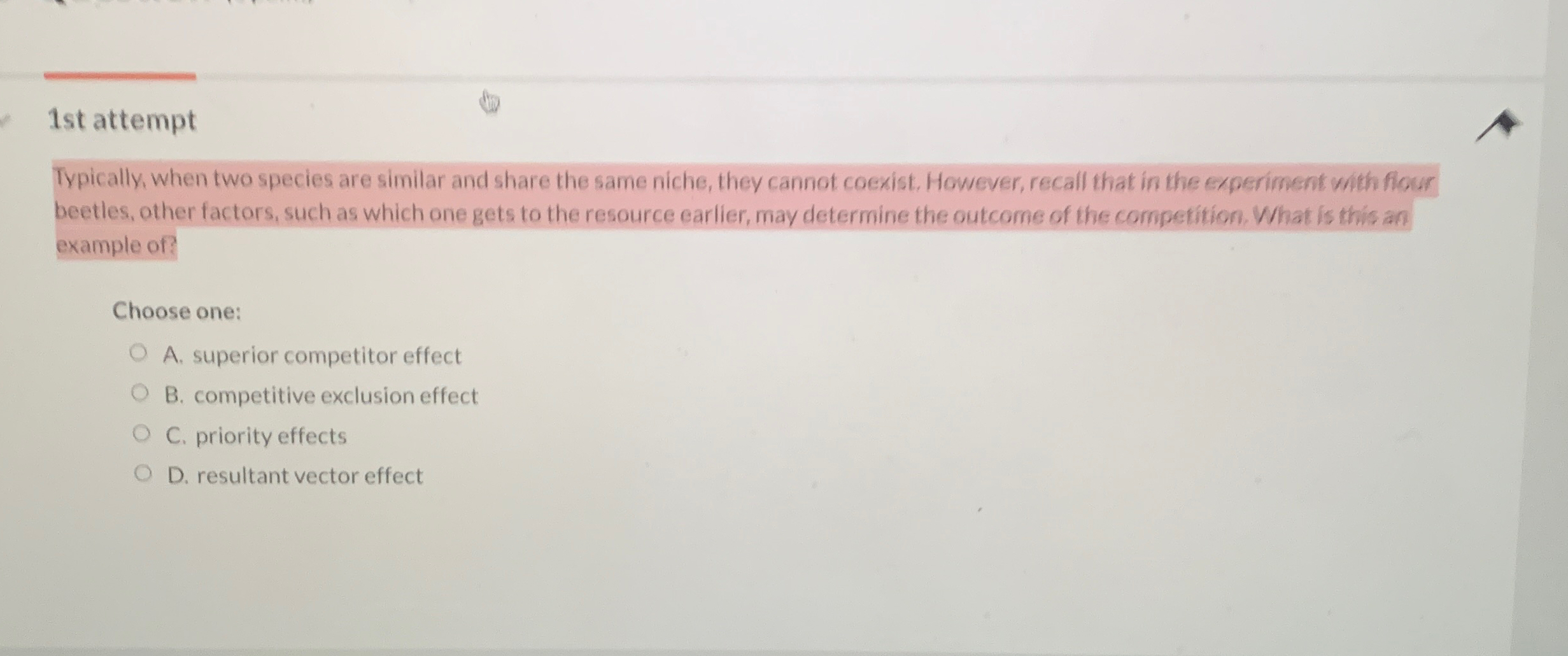 Solved 1st attemptTypically, when two species are similar | Chegg.com