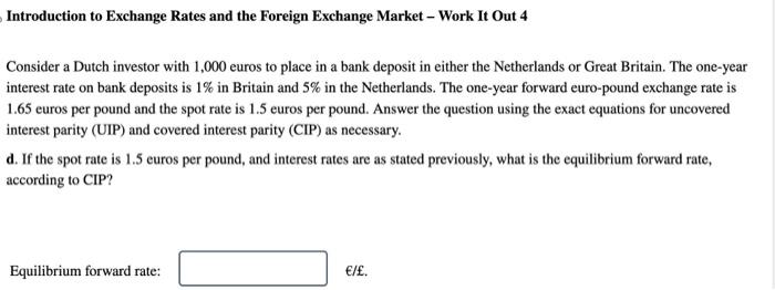 Solved Introduction to Exchange Rates and the Foreign | Chegg.com