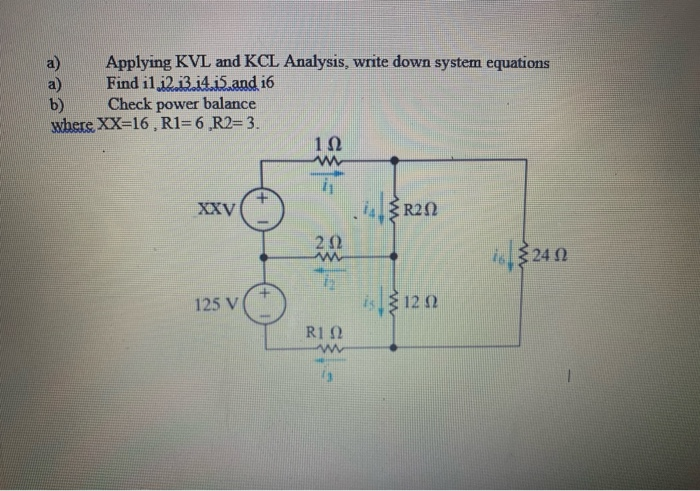 Solved Applying KVL and KCL Analysis, write down system | Chegg.com
