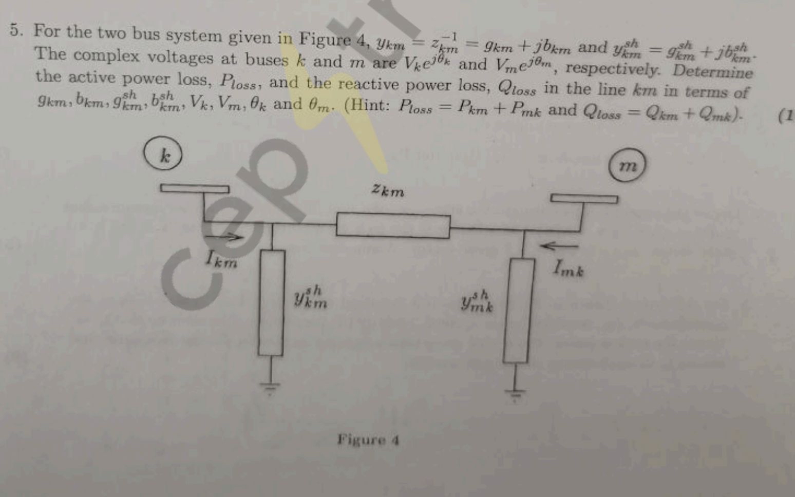 Solved For the two bus system given in Figure | Chegg.com