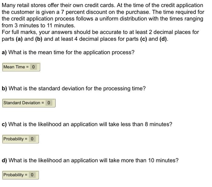 Solved Many retail stores offer their own credit cards. At | Chegg.com