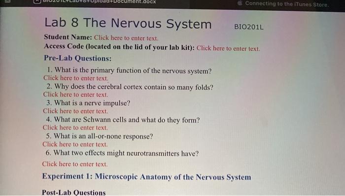 Solved .docx Connecting to the iTunes Store. Lab 8 The | Chegg.com