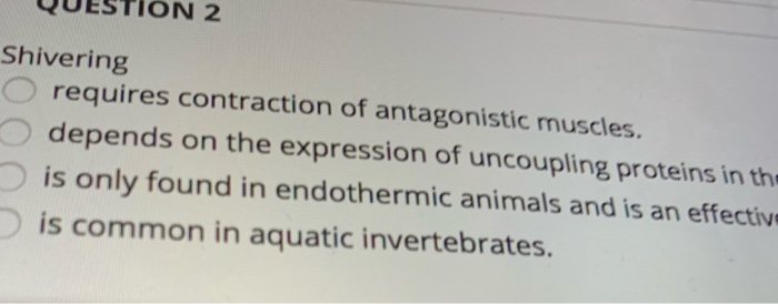 Solved Shivering requires contraction of antagonistic | Chegg.com