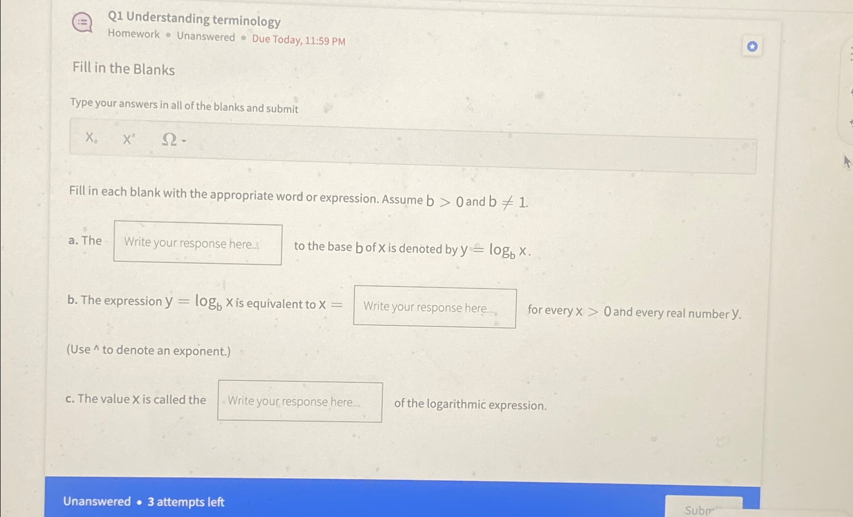 Solved Q1 ﻿Understanding terminologyHomework * ﻿Unanswered - | Chegg.com