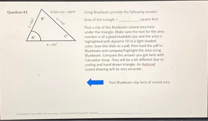 Solved Questior Using Bluebeam provide the following answer: | Chegg.com