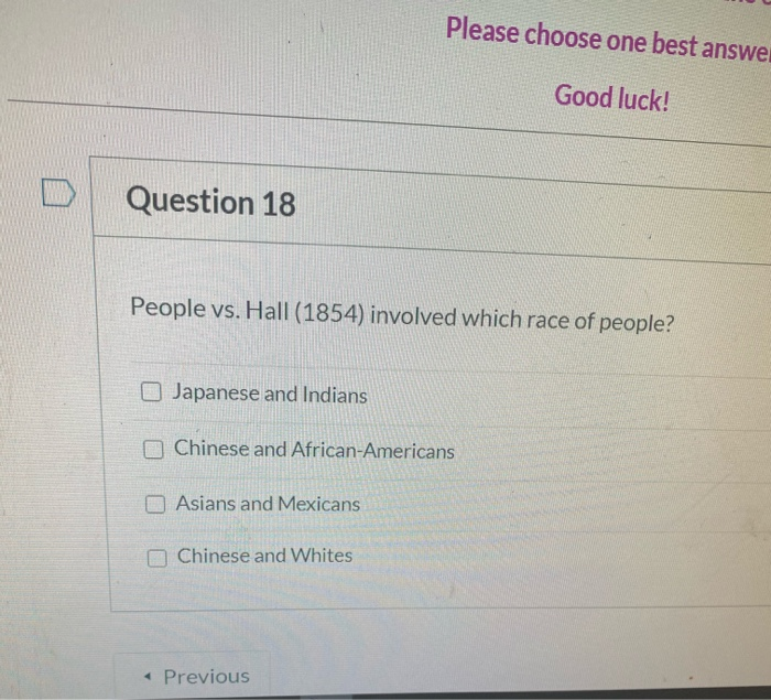 Solved Please choose one best answer Good luck! Question 18 | Chegg.com