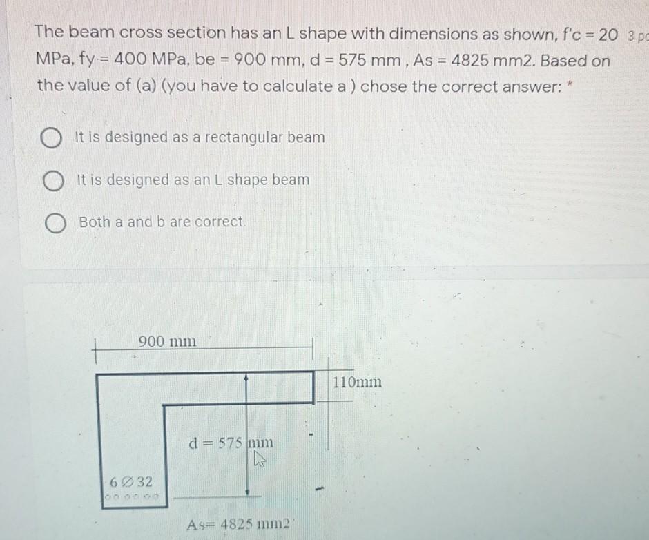 Solved The beam cross section has an L shape with dimensions | Chegg.com