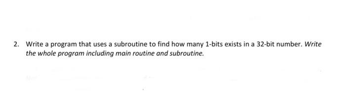 Solved Write A Program That Uses A Subroutine To Find How 7087