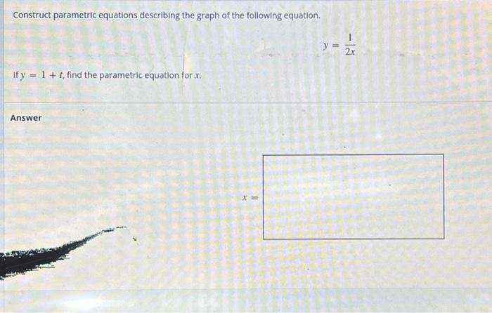 Solved Construct parametric equations describing the graph | Chegg.com