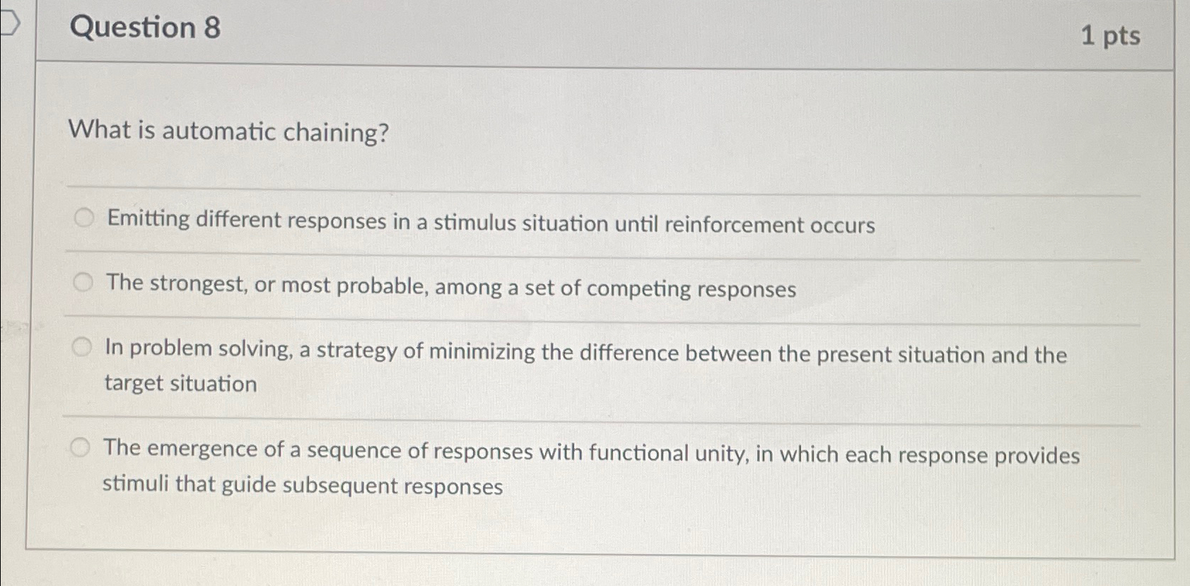 Solved Question 81ptsWhat is automatic chaining?Emitting | Chegg.com