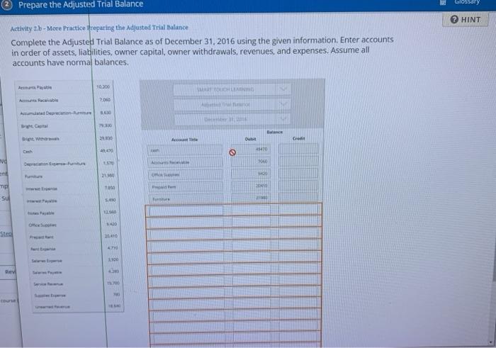 Solved Activity 2 b-More Practice ffeparing the Adjuted | Chegg.com
