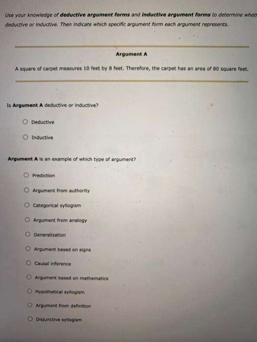 Use your knowledge of deductive argument forms and | Chegg.com