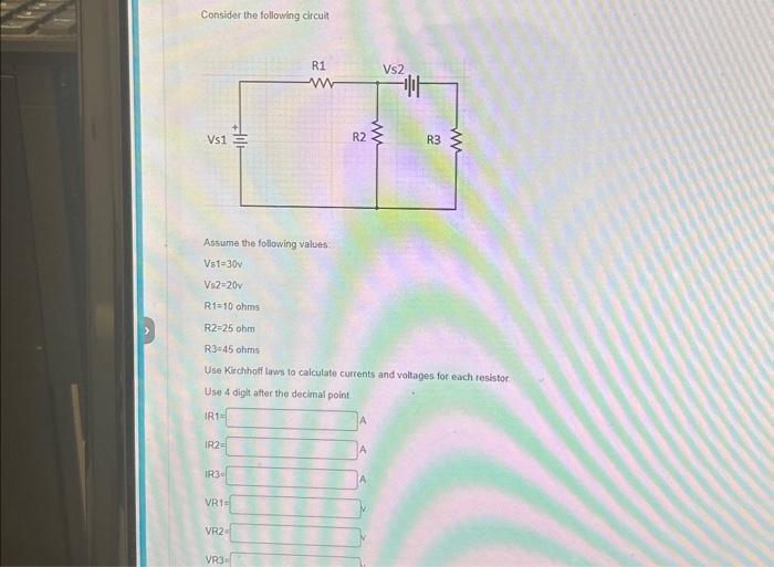 Solved Consider the following circuit Assume the following | Chegg.com