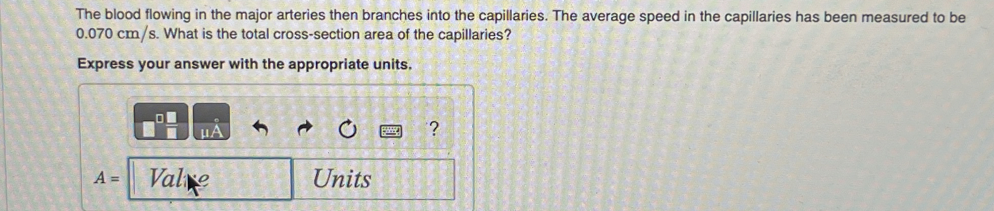 Solved The blood flowing in the major arteries then branches | Chegg.com