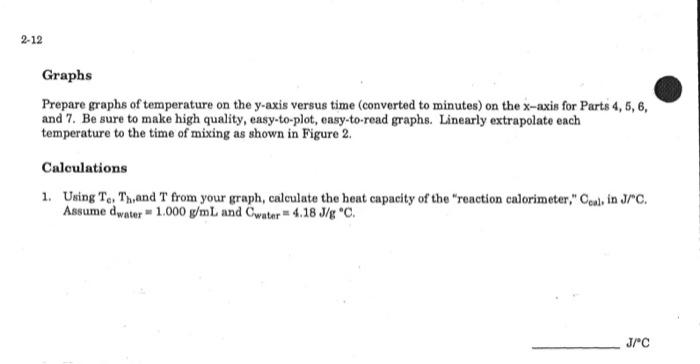 Prepare graphs of temperature on the y-axis versus | Chegg.com