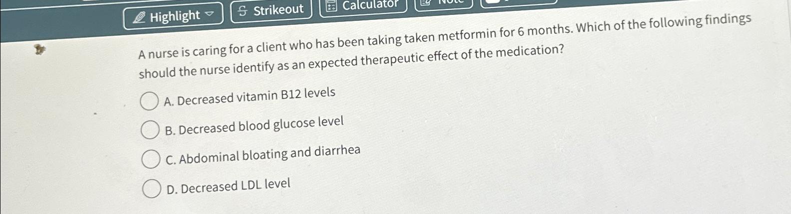 Solved Highlight gradS StrikeoutCalculatorA nurse is caring | Chegg.com