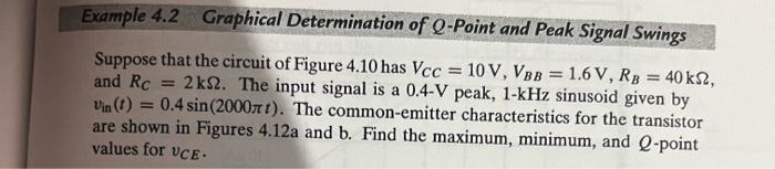 Solved 4.6 Repeat Example 4.2 if vin (t)=0.8sin(2000πt) and | Chegg.com