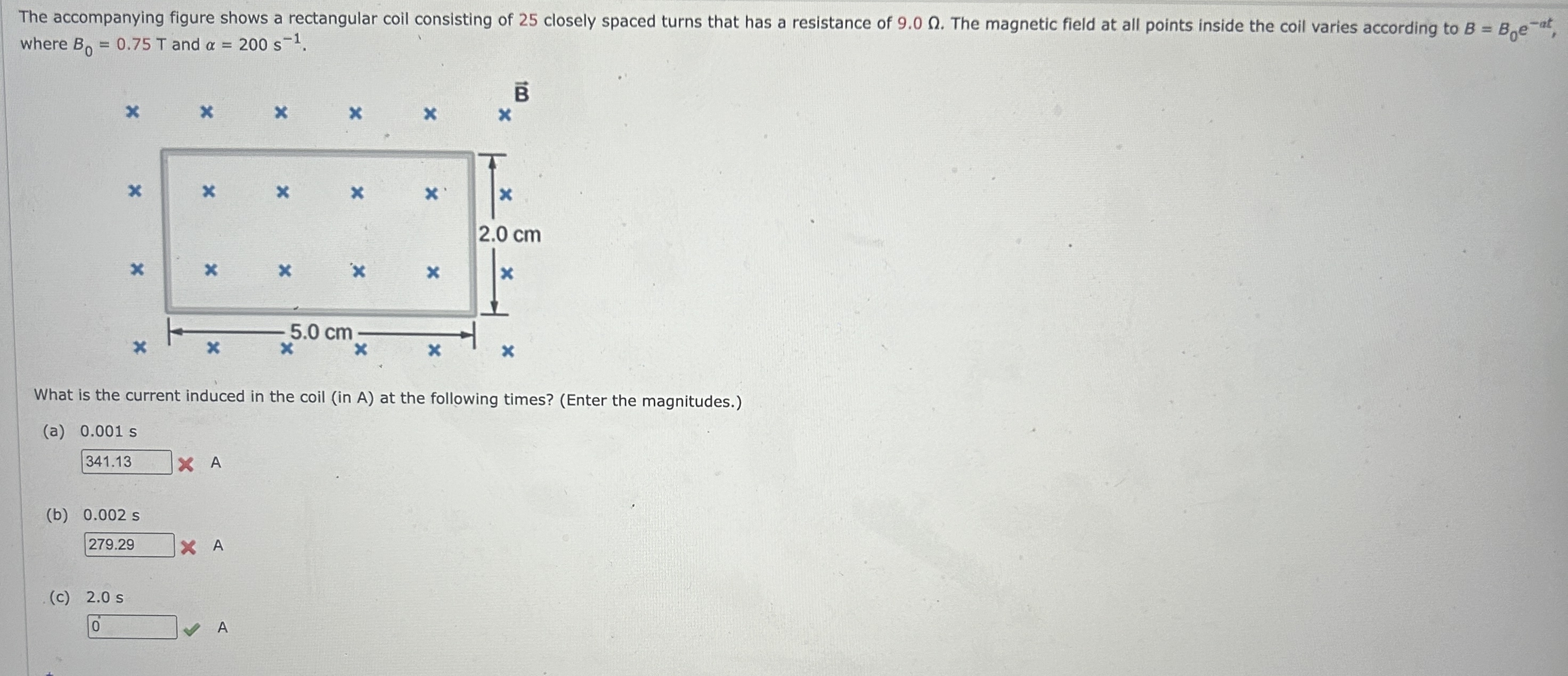 Solved The accompanying figure shows a rectangular coil | Chegg.com