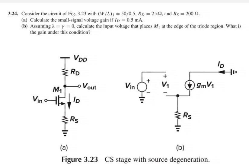 Solved 24. Consider the circuit of Fig. 3.23 with | Chegg.com