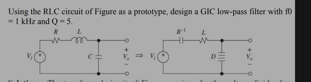 Solved Using the RLC circuit of Figure as a prototype, | Chegg.com