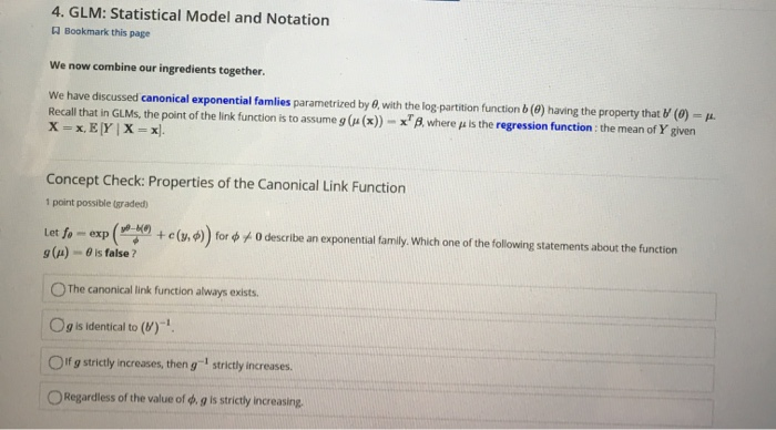 Solved 4 GLM Statistical Model And Notation Bookmark This Chegg Solved 4 GLM Statistical Model And Notation Bookmark This Chegg