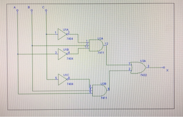 Solved 1) Derive a logical expression for this circuit in | Chegg.com