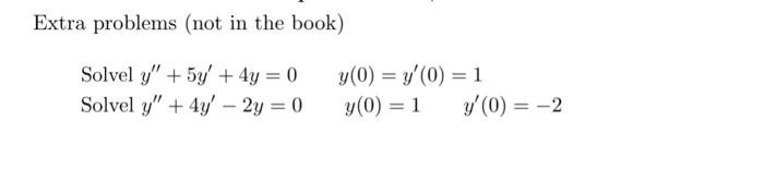 Solved Extra problems (not in the book) Solvel | Chegg.com