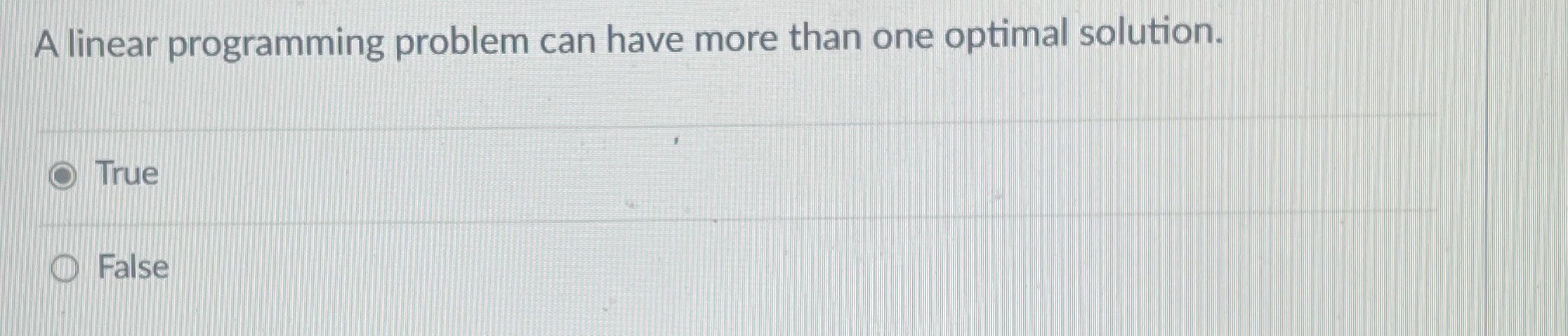 Solved A linear programming problem can have more than one | Chegg.com