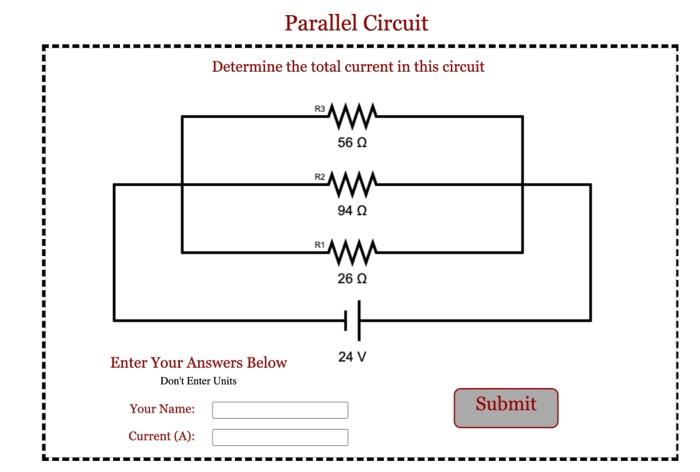 Solved Parallel Circuit Determine the total current in this | Chegg.com
