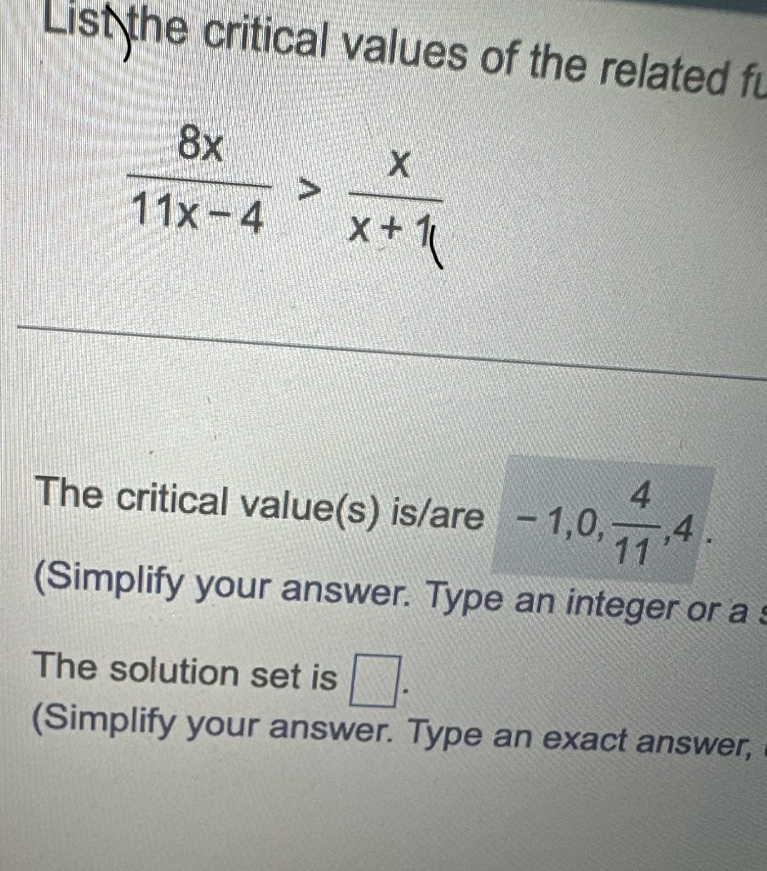 List the critical values of the related | Chegg.com