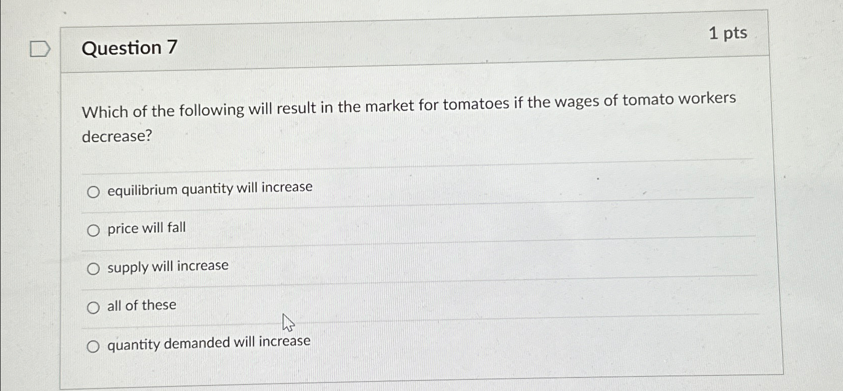 Solved Question 71 ﻿ptsWhich of the following will result in | Chegg.com