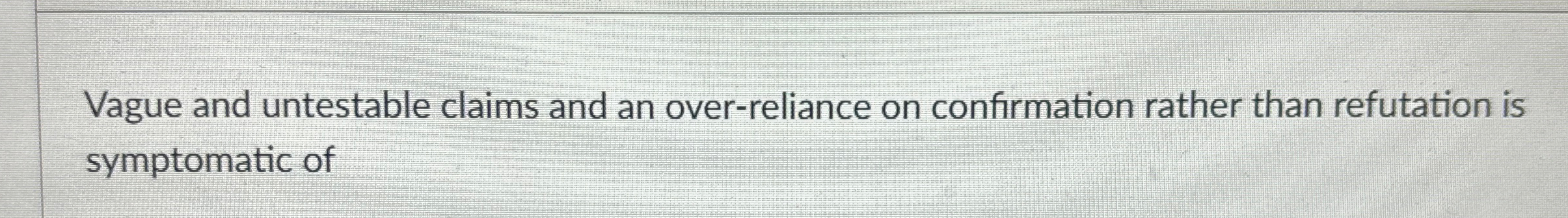 Solved Vague and untestable claims and an over-reliance on | Chegg.com
