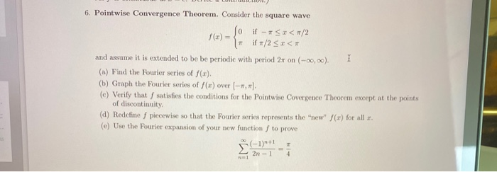 Solved 6. Pointwise Convergence Theorem. Consider the square | Chegg.com
