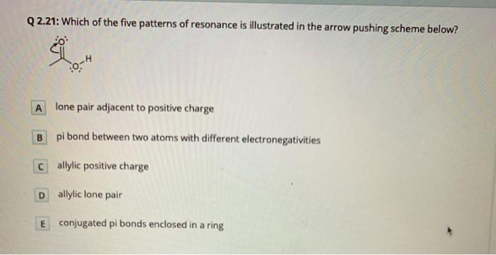 Solved Q 2.21: Which of the five patterns of resonance is | Chegg.com