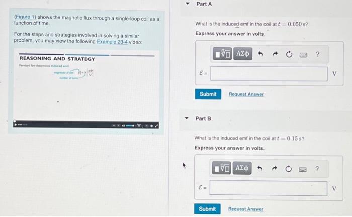 Solved (Figure 1) shows the magnetic flux through a | Chegg.com