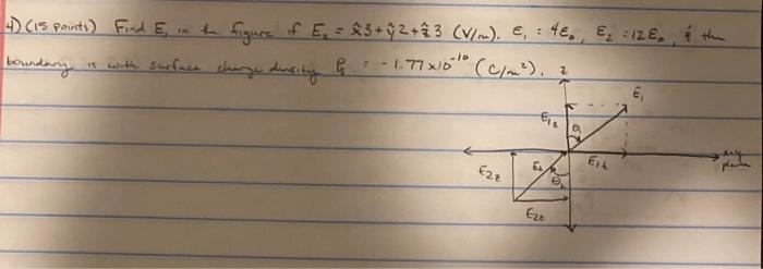 4) (1s points) Find E1 in th figure if | Chegg.com