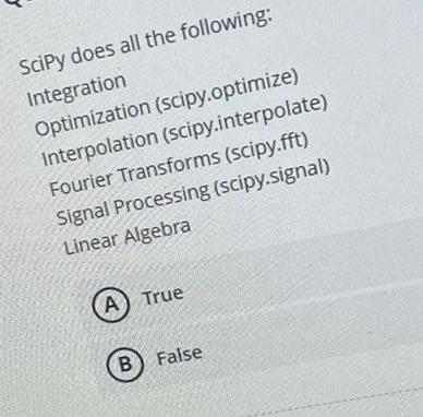 Solved scipy does all the following: integration | Chegg.com