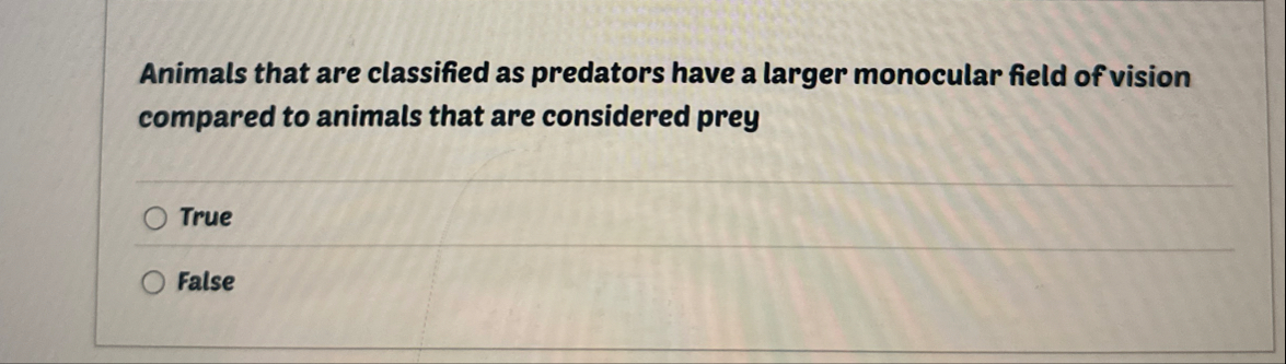 Solved Animals that are classified as predators have a | Chegg.com